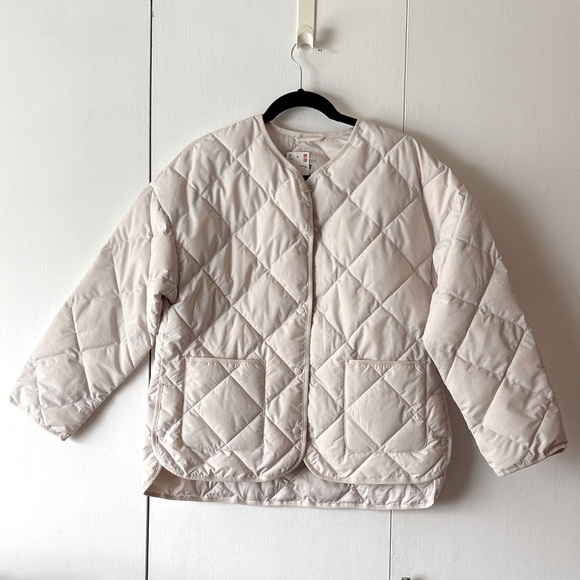 Uniqlo | Jackets & Coats | Uniqlo Pufftech Quilted Jacket In Off ...